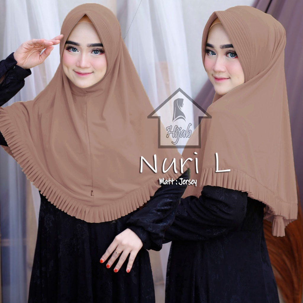 Jual Kerudung Instan Jersey Nuri Rempel Size L Jilbab Instan Jersey Premium Hijab Bergo Polos ...