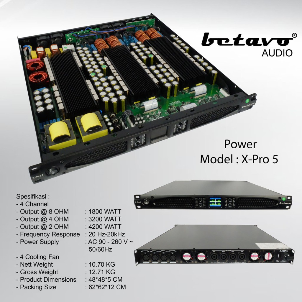 Jual PROMO HARGA MURAH PROMO PUNCAK MURAH POWER AMPLI BETAVO 4 CH X-Pro 5 PROFESIONAL POWER ...