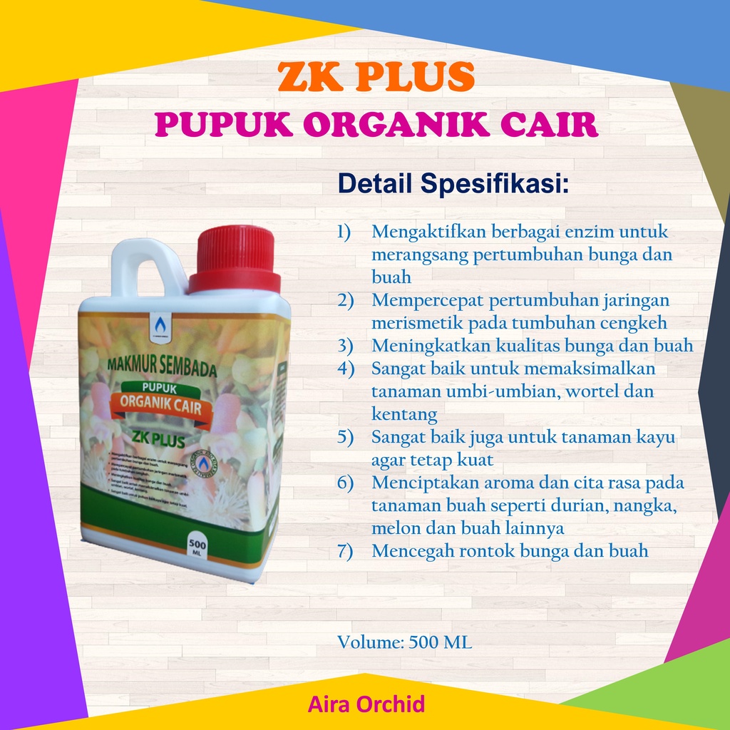 Jual Pupuk ZK Plus Pupuk Organik Cair POC 500 ML | Shopee Indonesia