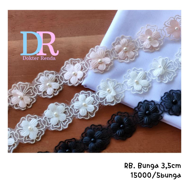 Jual RENDA BUNGA 3,5cm | Shopee Indonesia