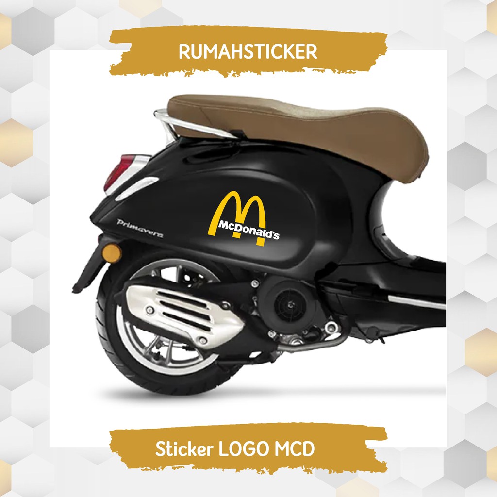 Jual STICKER STIKER CUTTING MCD MC DONALDS VESPA HONDA SCOOPY GENIO ...