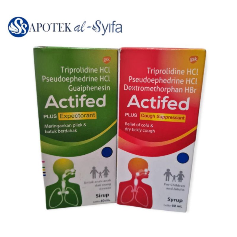 Jual Actifed Plus Expectorant dan Actifed Plus Cough Suppressant 60ml ...