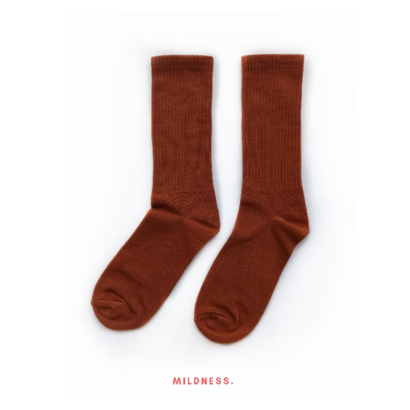 Jual Mildness - Kaos Kaki Skate Polos Tebal Pria Wanita Coklat Muda ...