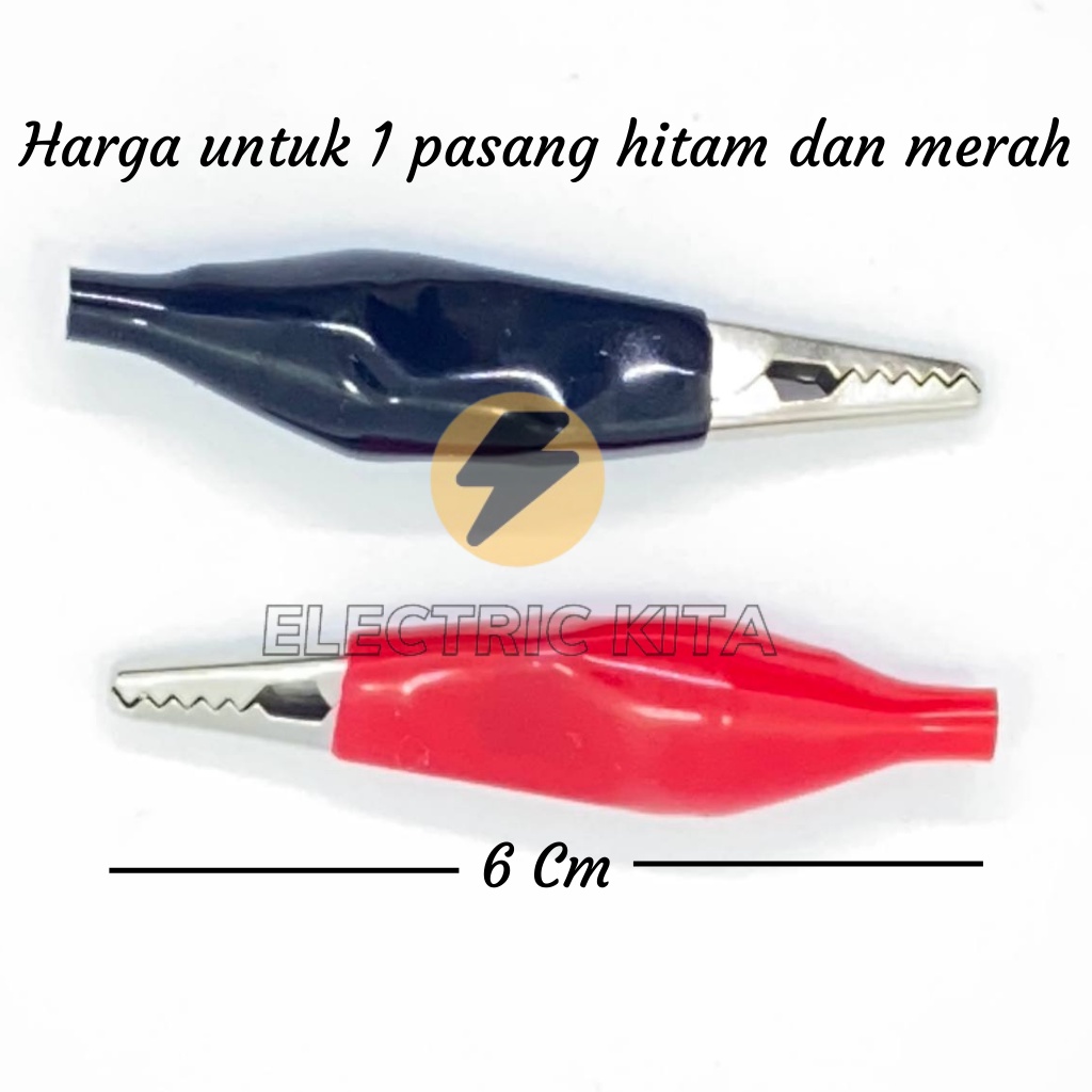 Jual capit buaya sedang / jepit buaya sedang / jepit aki sedang set ...