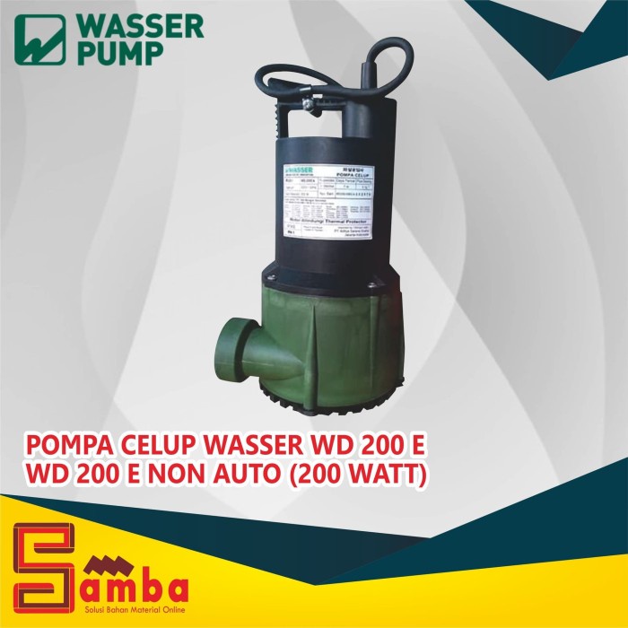 Jual POMPA CELUP WASSER WD 200 E - WD 200E NON AUTO (200 WATT) | Shopee Indonesia