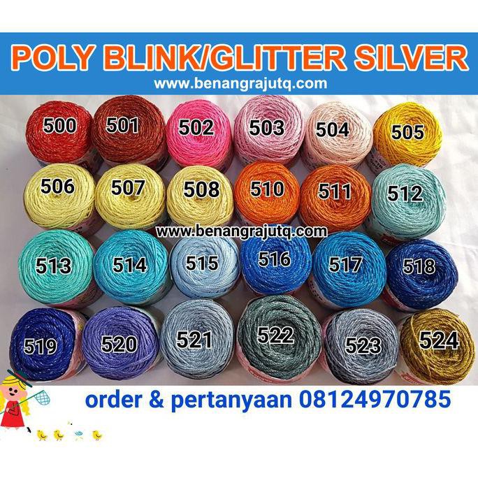 Jual Ready Stock] Benang Rajut Poly Blink/Poly Glitter D27 - Twist ...