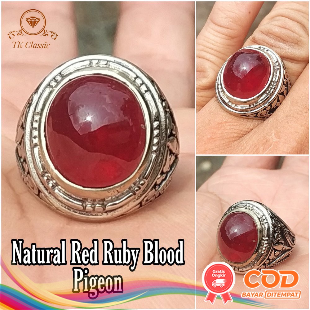 Jual NATURAL BATU AKIK PERMATA NATURAL RED RUBY BLOOD PIGEON CORUNDUM | Shopee Indonesia