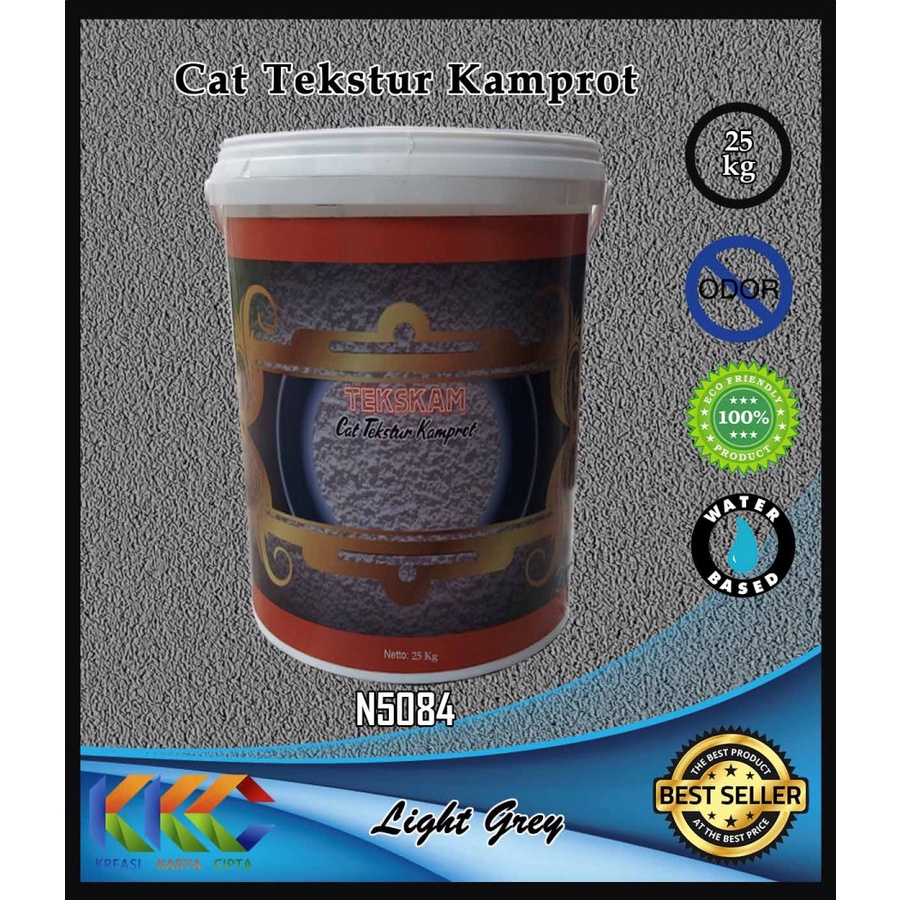 Jual Cat Tekstur Dinding Kamprot 25Kg - Tekskam N Light Grey | Shopee ...