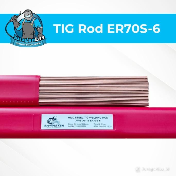 Jual Kawat Las Argon/Tig Rod/ Filler Besi ER70S-6 diameter 1.6mm ...