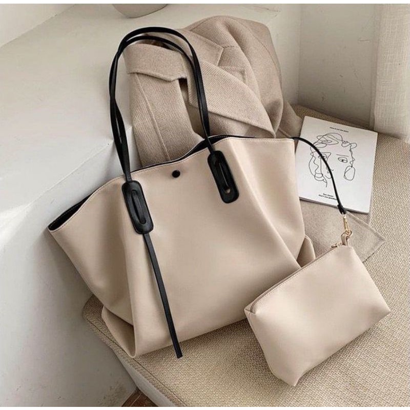 Jual BAEbags Tas Totebag Import 2in1 BBE5591 BBC7718 | Shopee Indonesia