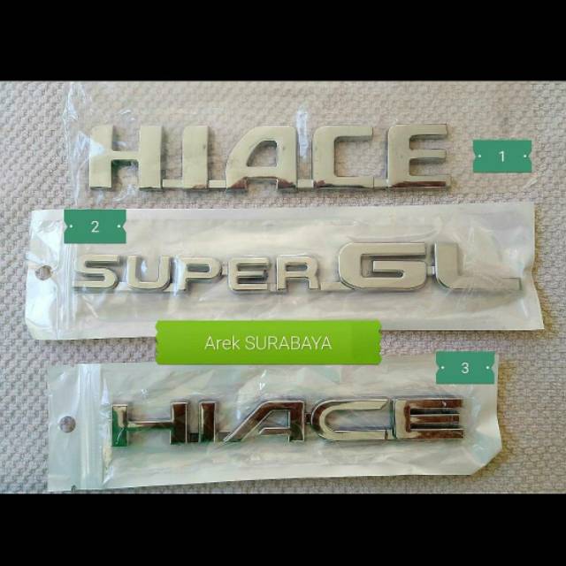 Jual Emblem Hiace Tulisan Logo Hiace versi Japan | Shopee Indonesia