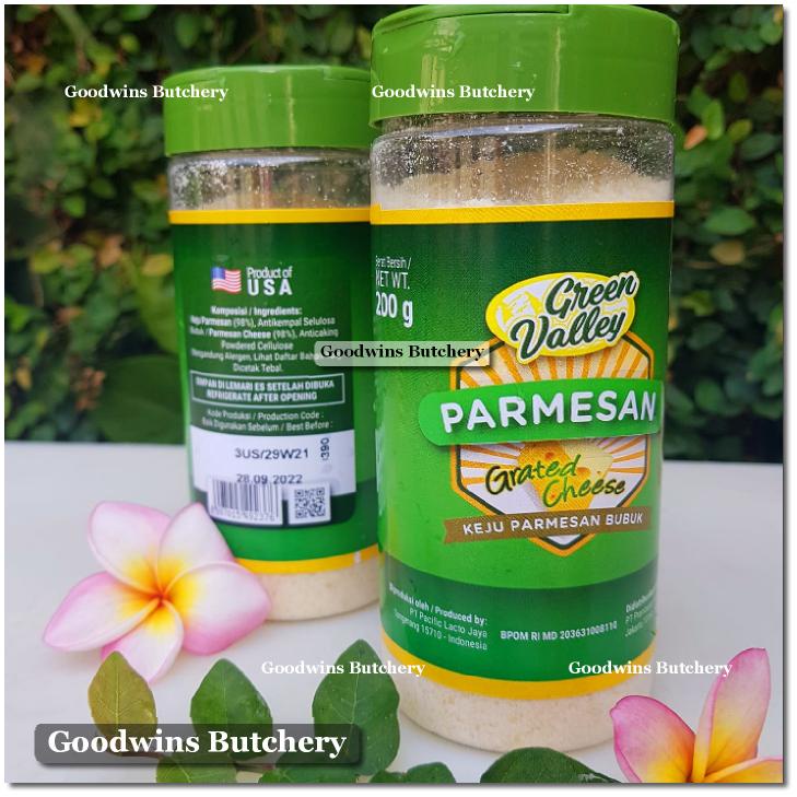 Jual 200g PARMESAN GRATED CHEESE USA Green Valley keju parmesan bubuk ...