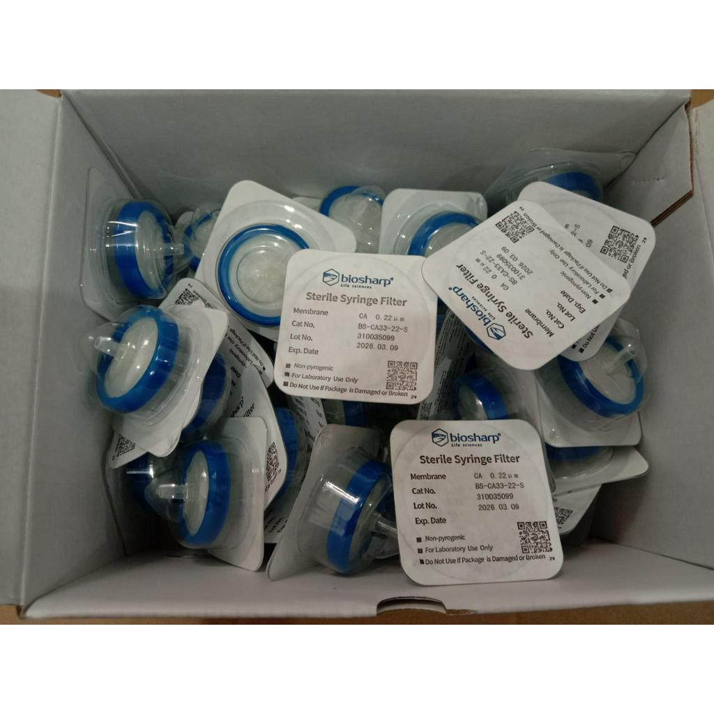 Jual Syringe filters, 33mm, 0.22um, CA, sterile, individual pack , 1pcs ...