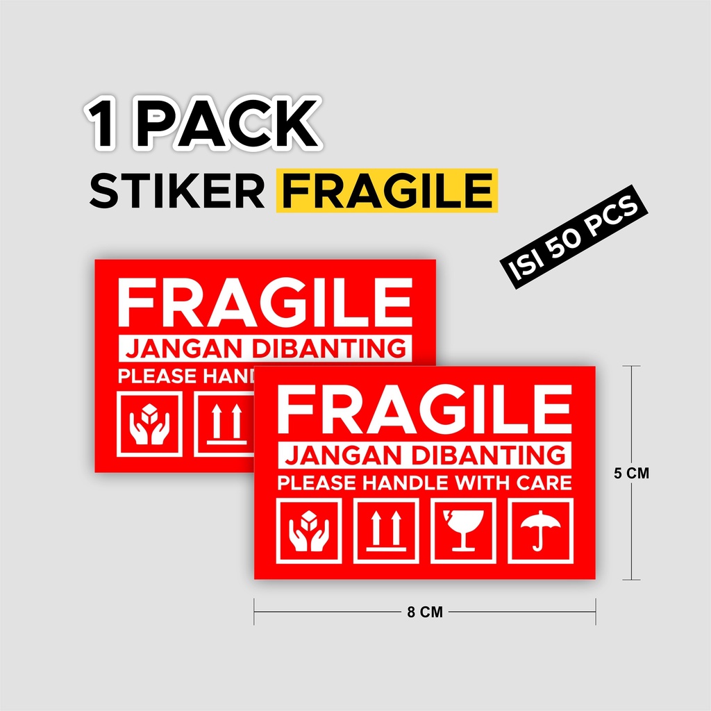 Jual [1 PACK] Sticker Fragile Murah | Shopee Indonesia