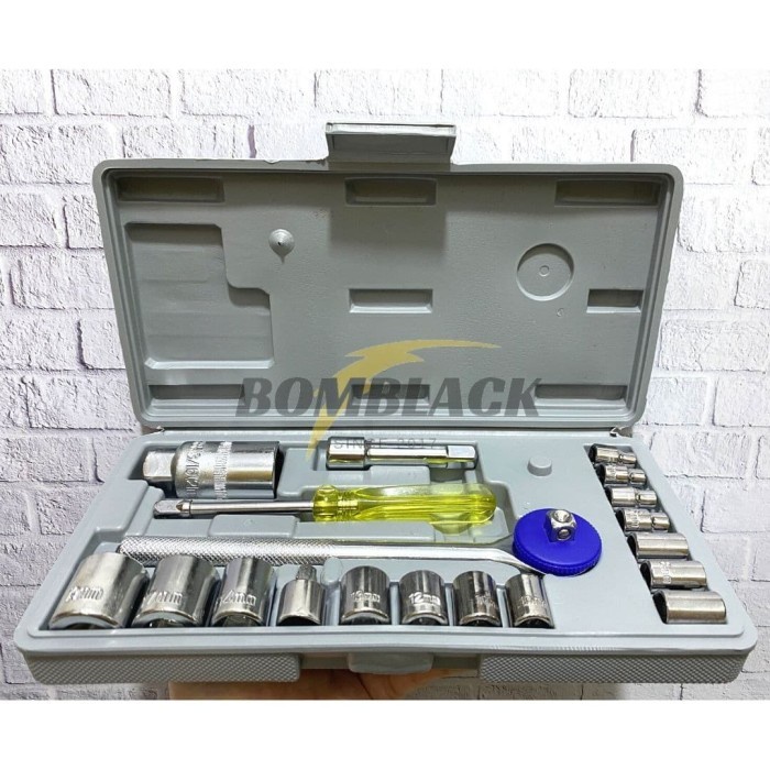 Jual Kunci Sok Set 21pcs Sok Wrench Motor Toolbox Kunci Sock Shock Socket MURAH | Shopee Indonesia