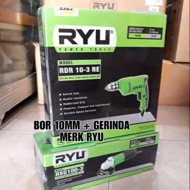Jual PAKET MURAH BOR 10MM DAN GERINDA MERK RYU | Shopee Indonesia