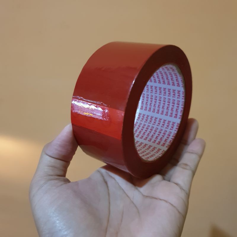 Jual OPP Lakban Warna Merah Maroon (Daimaru) | Shopee Indonesia