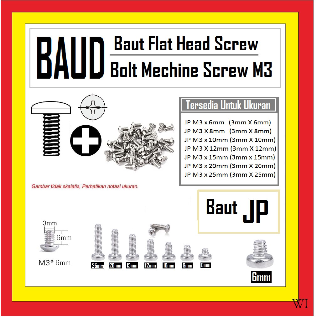 Jual BAUT JP M3 GALVANIS 6 8 10 12 15 20 25 30 35 40 45 50 60mm BAUT SEKRUP KEPALA BULAT ...