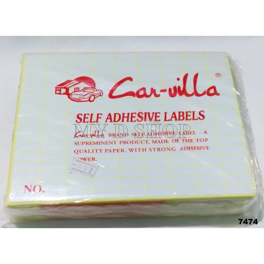 Jual KERTAS LABEL / STIKER LABEL HARGA CARVILLA POLOS 112 | Shopee ...