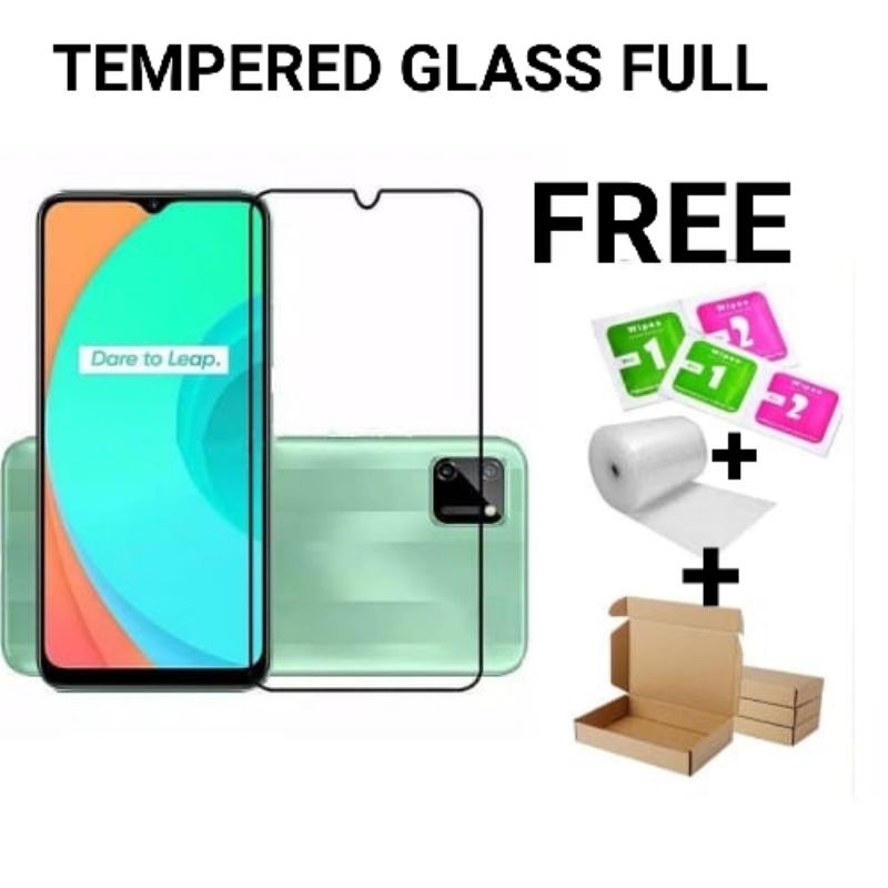 Jual Tempered glass Full Realme C1/C2/C3/C11 2020/C11 2021/C12/C15/C17/C20/C20A/C21/C21Y/C25 ...