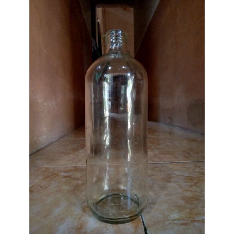 Jual Botol kaca 1 Liter / Botol Bensin / Botol kaca bening ( Tanpa ...