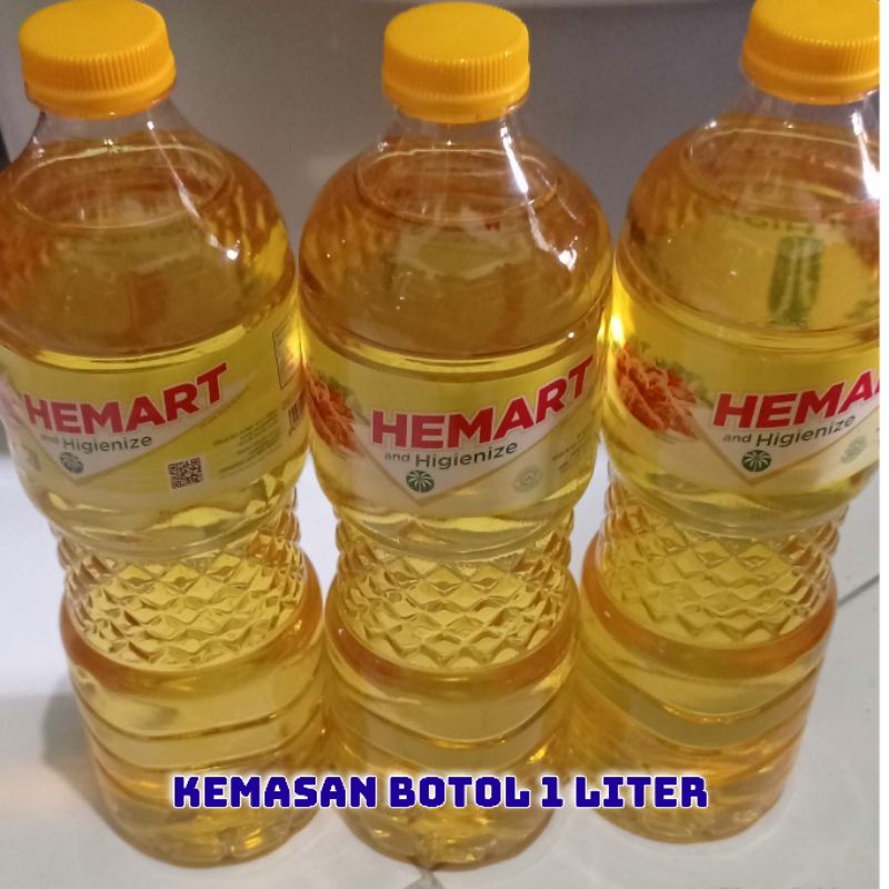 Jual MINYAK GORENG HEMART 1 LITER KEMASAN BOTOL | Shopee Indonesia