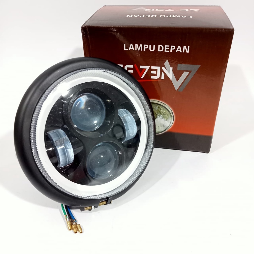 Jual LAMPU DEPAN HEADLAMP 5,75 INCH DAYMAKER ANGEL EYE 4 MATA REFLECTOR ...