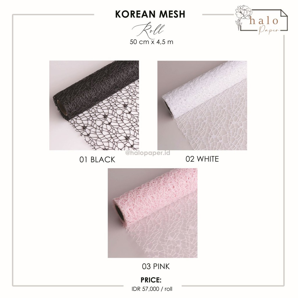 Jual FLOWER WRAPPING ROLL / KOREAN MESH ROLL (1 ROLL) | Shopee Indonesia