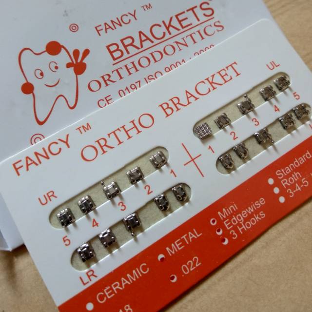 Jual Bracket Fancy Orange Behel gigi amplop Fancy Orthodontic / dental ...