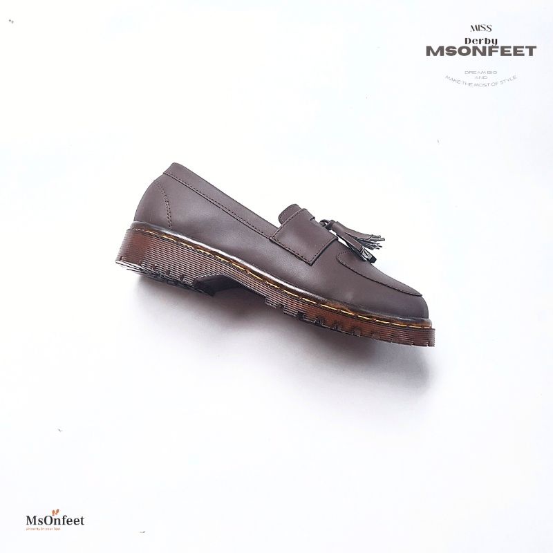 Jual Miss Onfeet - Miss Loafer Brown - Sepatu Docmart Wanita Loafers ...
