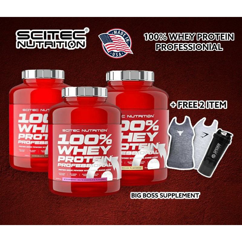 Jual WHEY PROTEIN SCITEC NUTRITION 100% WHEY PROTEIN PROFESSIONAL 5,2 ...
