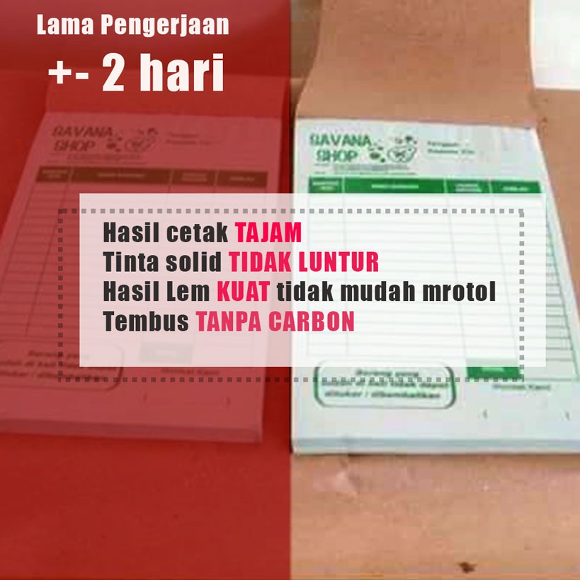 Jual CETAK NOTA NCR -- 1 RIM 3 PLY - RANGKAP -- NOTA TOKO KWITANSI ...