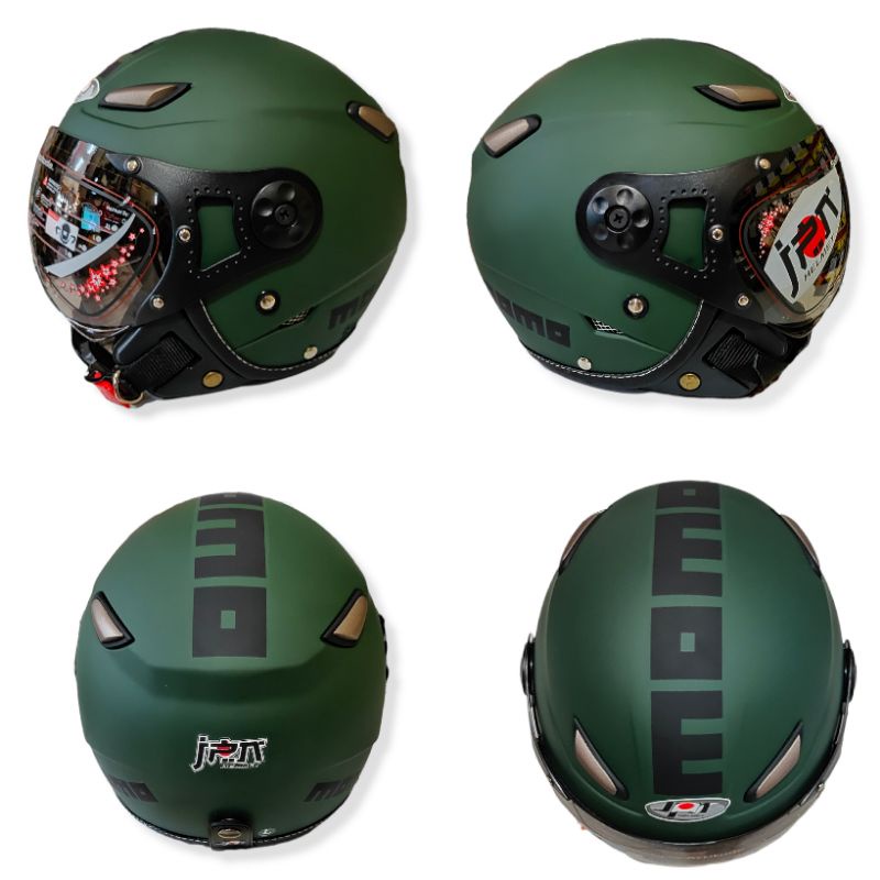 Jual Helm Retro Classic Jpn Momo Pilot Dof & Glossy | Shopee Indonesia