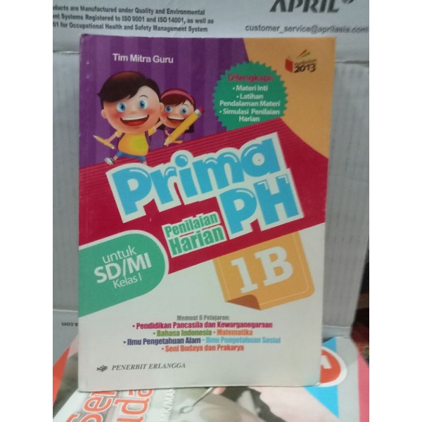 Jual buku prima ph untuk tingkat SD kelas 1 semester 2 penerbit Erlangga kurikulum 2013 edisi ...