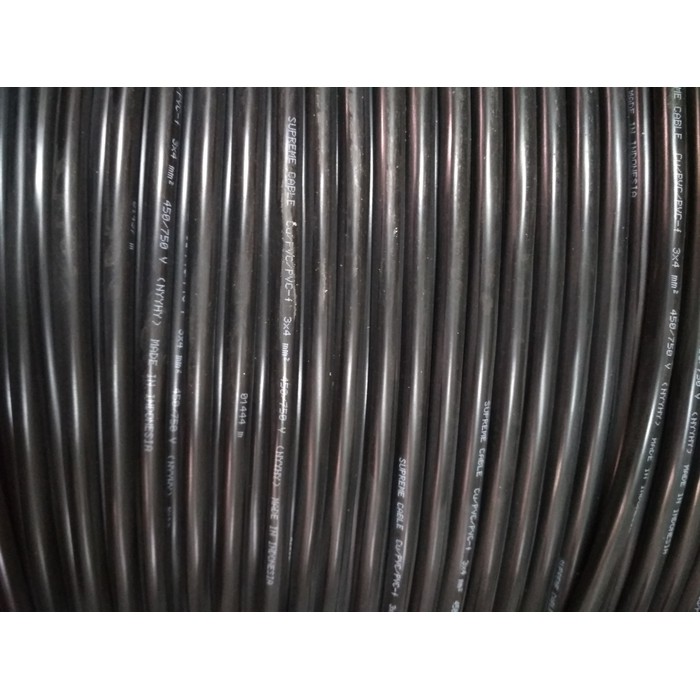 Jual Kabel Listrik Serabut Hitam NYYHY 3 x 4 3x4 Supreme (Meteran ...