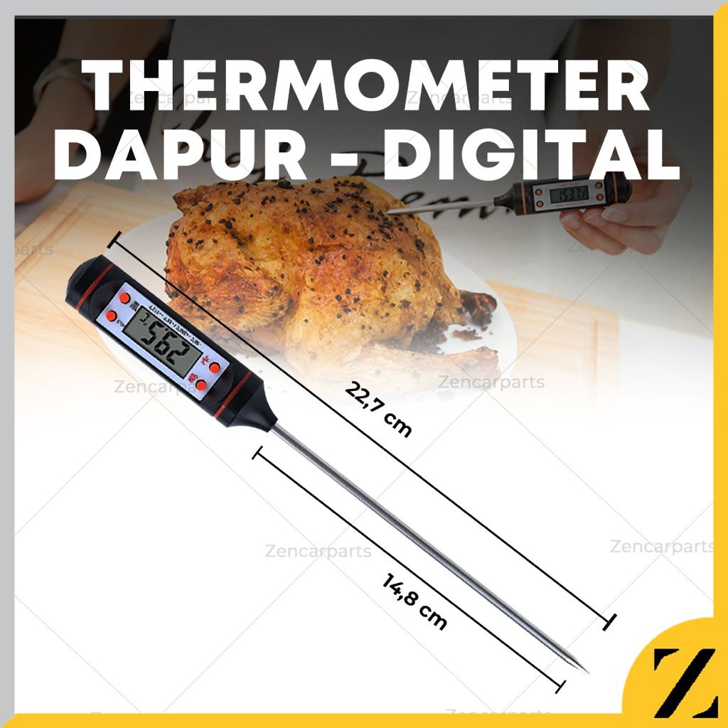 Jual Thermometer Digital Masak Dapur Termometer Masakan Suhu Air Daging ...
