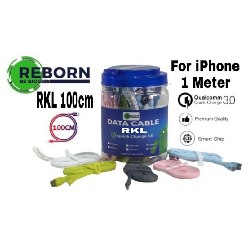 Jual Kabel Data REBORN Type Tipe IP 5.6.7.8 Cabel Fast Charging 2,4a ...