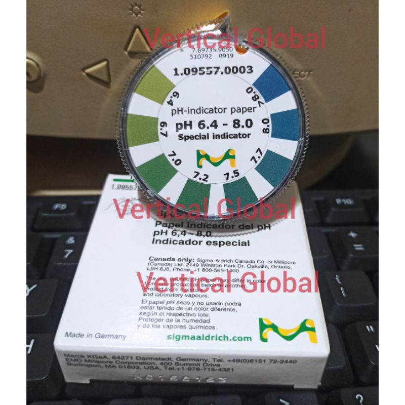 Jual Special Indicator pH Paper 6,4 - 8 Merck M.1.09557.0001 pH roll | Shopee Indonesia