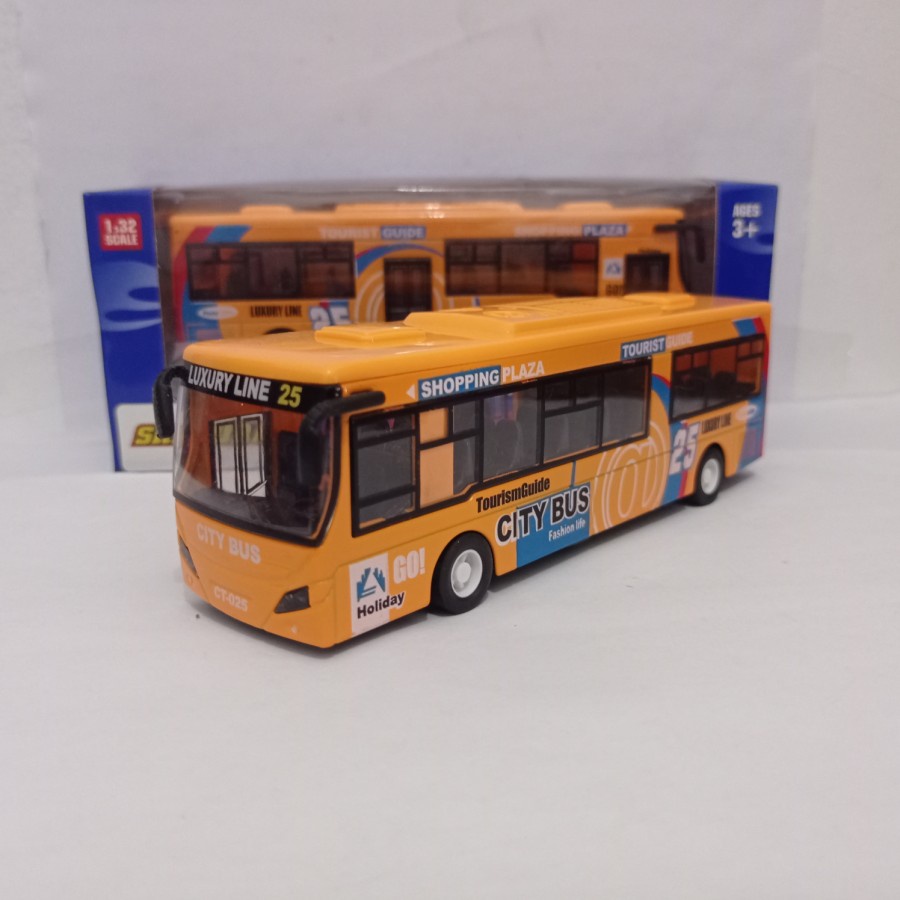 Jual Mobil bis mainan Diecast City bus Luxury line Shimura mainan ...