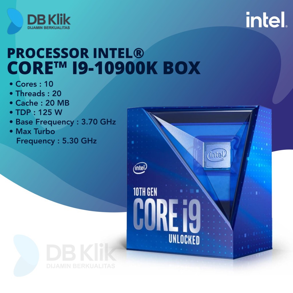 Jual Processor Intel Core I9-10900K Box LGA1200 - Proc Intel Core I9 ...