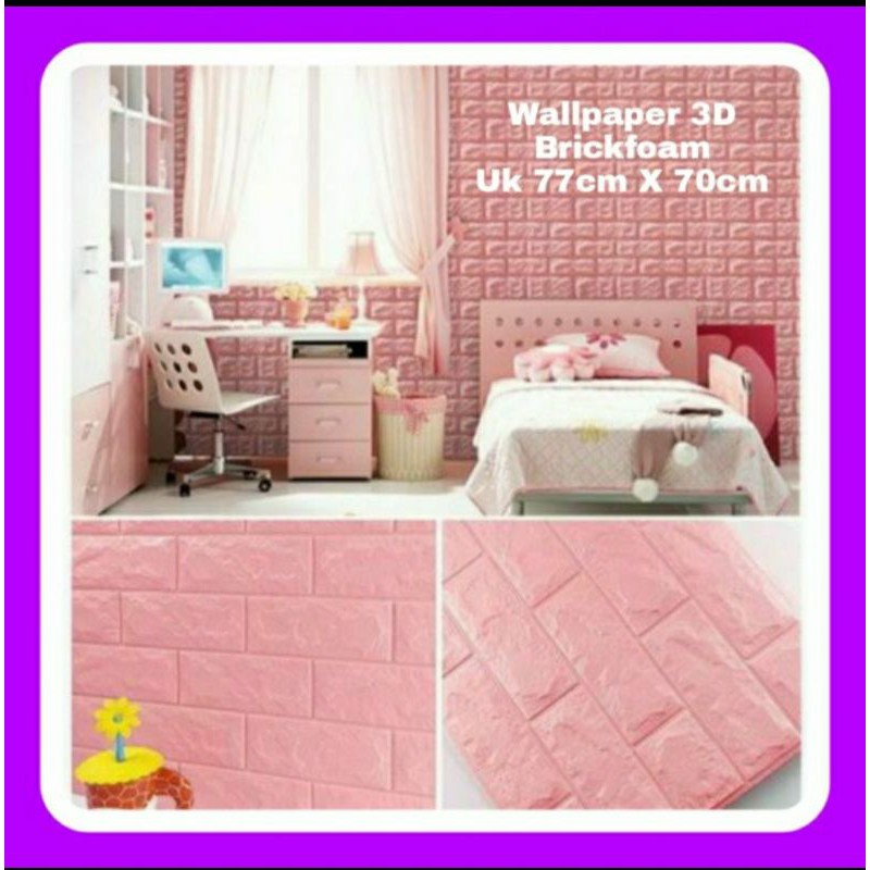 Jual Wallpaper Timbul Sticker Dinding 3D Brick Foam Motif Bata Best ...