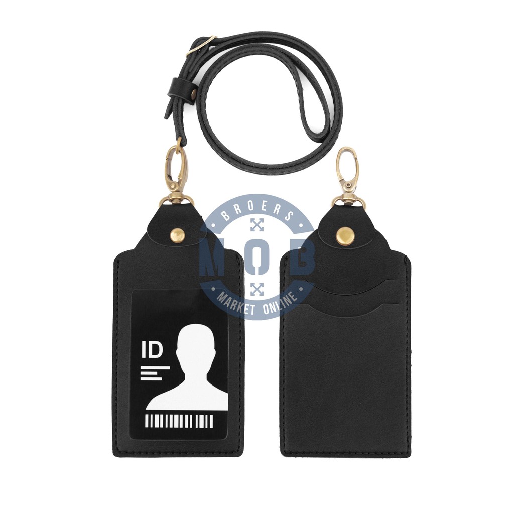 Jual HOLDER NAME TAG QUICK ID CARD HOLDER KULIT SOUVENIR ID TANDA ...