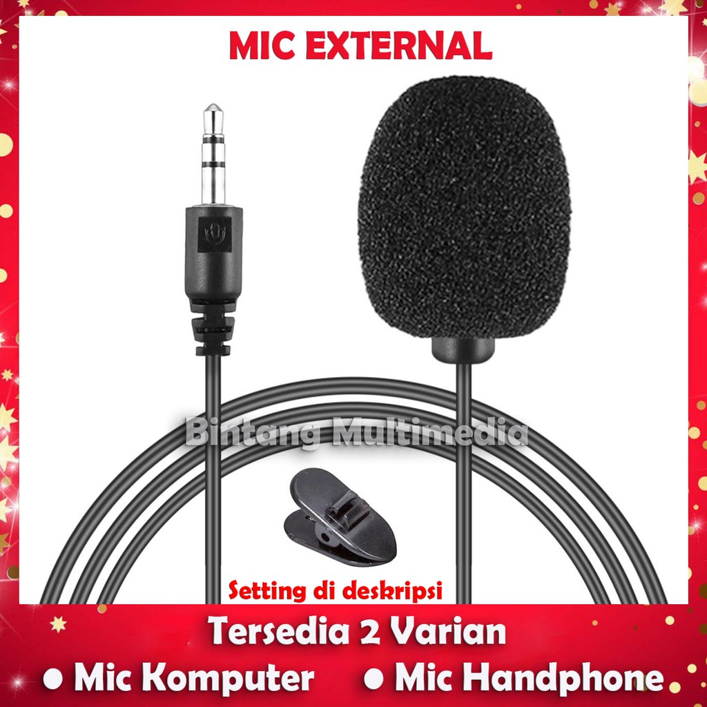 Jual External Mic HP Laptop Handphone 3.5mm Eksternal Microphone Vlog ...