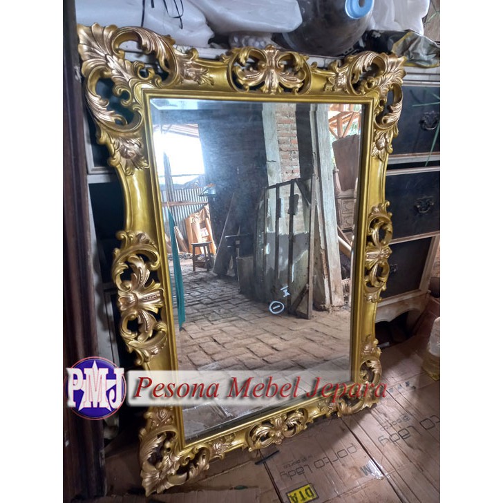 Jual Bingkai atau Frame atau Pigura Cermin Ukir Mahkota Gold Pesona ...