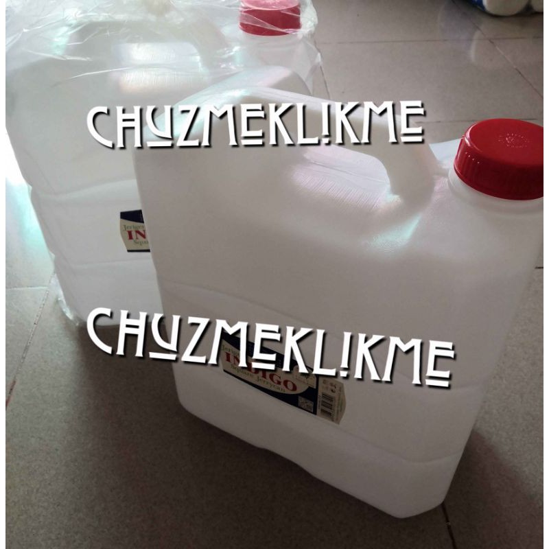 Jual Jerigen indigo green leaf 10 liter/Jerigen gepeng indigo 10 liter ...