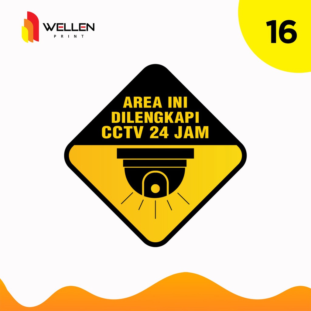 Jual WELLEN PRINT - Sticker / Stiker Peringatan Tanda Area diawasi ...