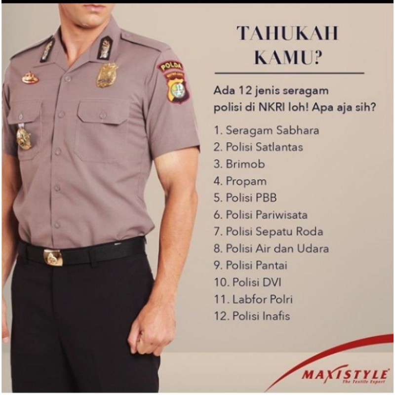Jual grandefeel maxistyle warna khusus bahan seragam polisi | Shopee ...