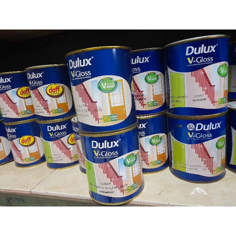 Jual Dulux V-Gloss/cat vgloss/cat kayu dan besi 1 ltr | Shopee Indonesia