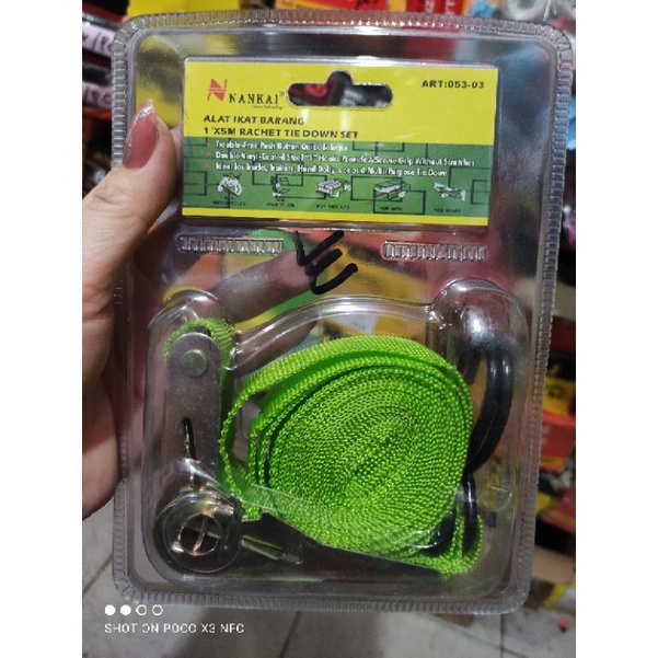 Jual alat pengikat barang NANKAI 1" x 5meter / tali pengikat barang 1 ...
