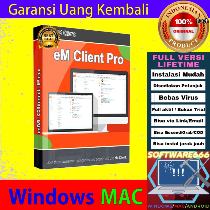 Jual Software Email Client: eM Client Pro 8 [WIN] | Shopee Indonesia